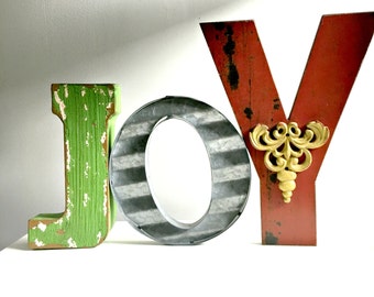 Joy metal sign | Etsy