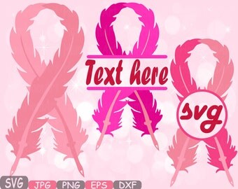 Feather ribbon svg | Etsy