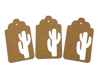 Cactus favor tag | Etsy