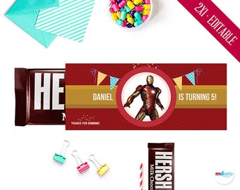 Iron man candy bar | Etsy