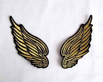 Gold angel wing | Etsy
