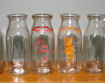 Small milk bottles | Etsy