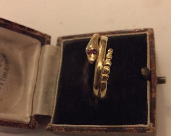 Gold snake ring | Etsy