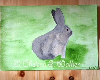 Items similar to Rabbit Original Watercolor Painting 9"x12" on Etsy