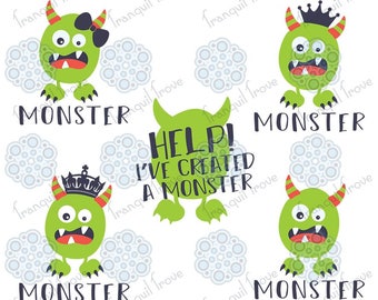 Monster stamps | Etsy