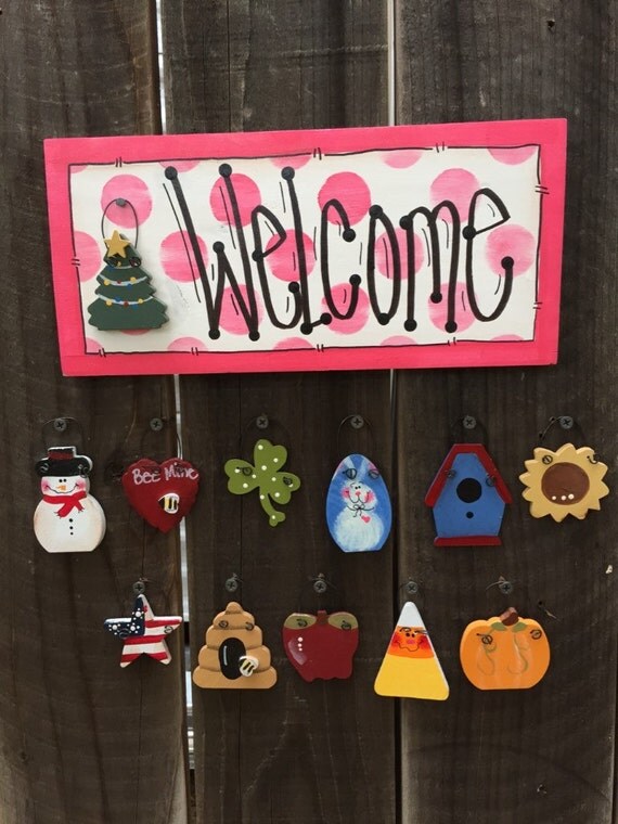 Mini Welcome Sign pink