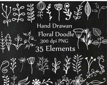 Botanical clipart | Etsy