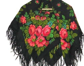 Babushka scarf | Etsy