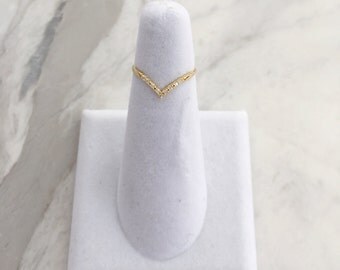 V shaped ring | Etsy