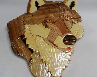 Wolf wood carving | Etsy