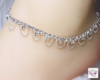 Diamond anklet | Etsy