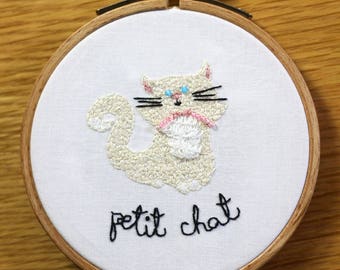 Cat embroidery | Etsy