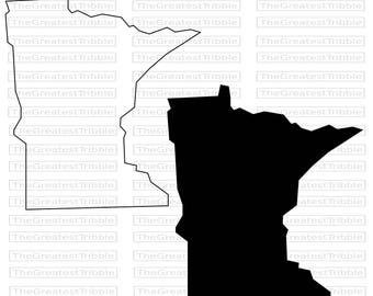 Minnesota outline | Etsy