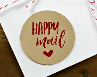 Happy mail stickers | Etsy