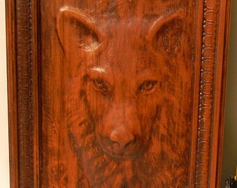 Carved wolf | Etsy