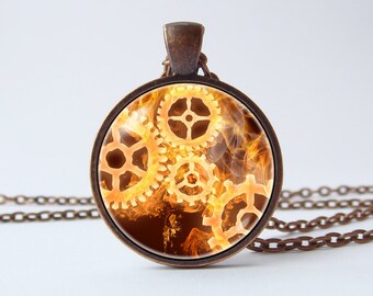 Gear pendant | Etsy