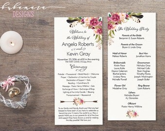 Reception program | Etsy