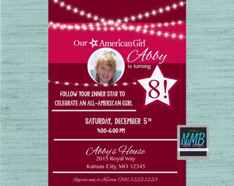 American girl invite | Etsy