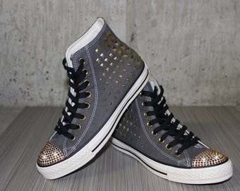 Studded converse | Etsy