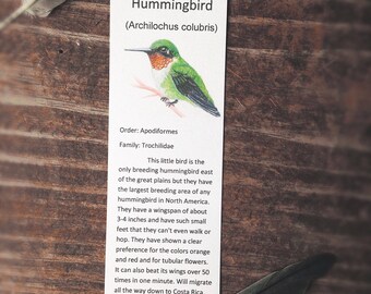 Hummingbird bookmark | Etsy