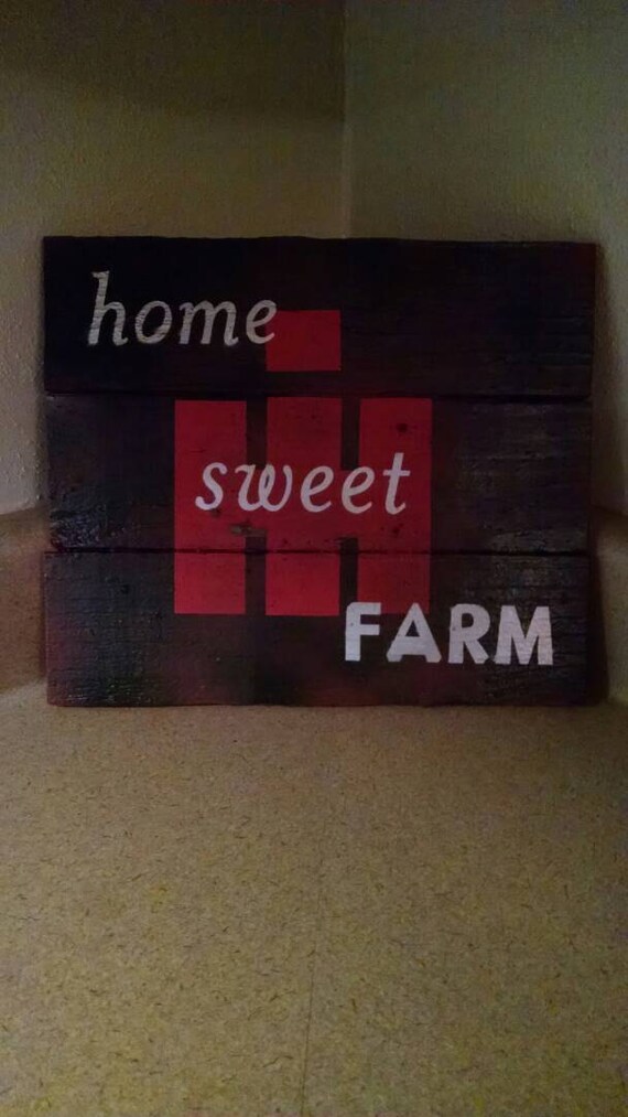 Items similar to International Harvester "home sweet farm" sign on Etsy