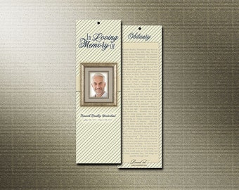 Obituary bookmark | Etsy