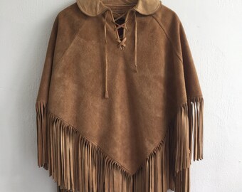 Suede poncho | Etsy