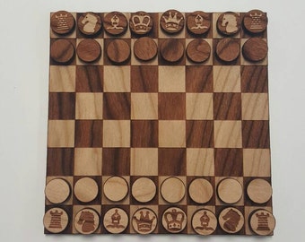 Engraved chess board | Etsy