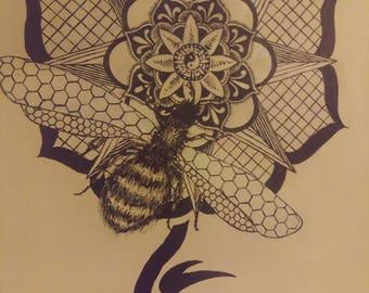 Bee mandala | Etsy