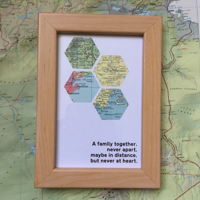 Map Picture Frames and Art Customized by You by ekra on Etsy