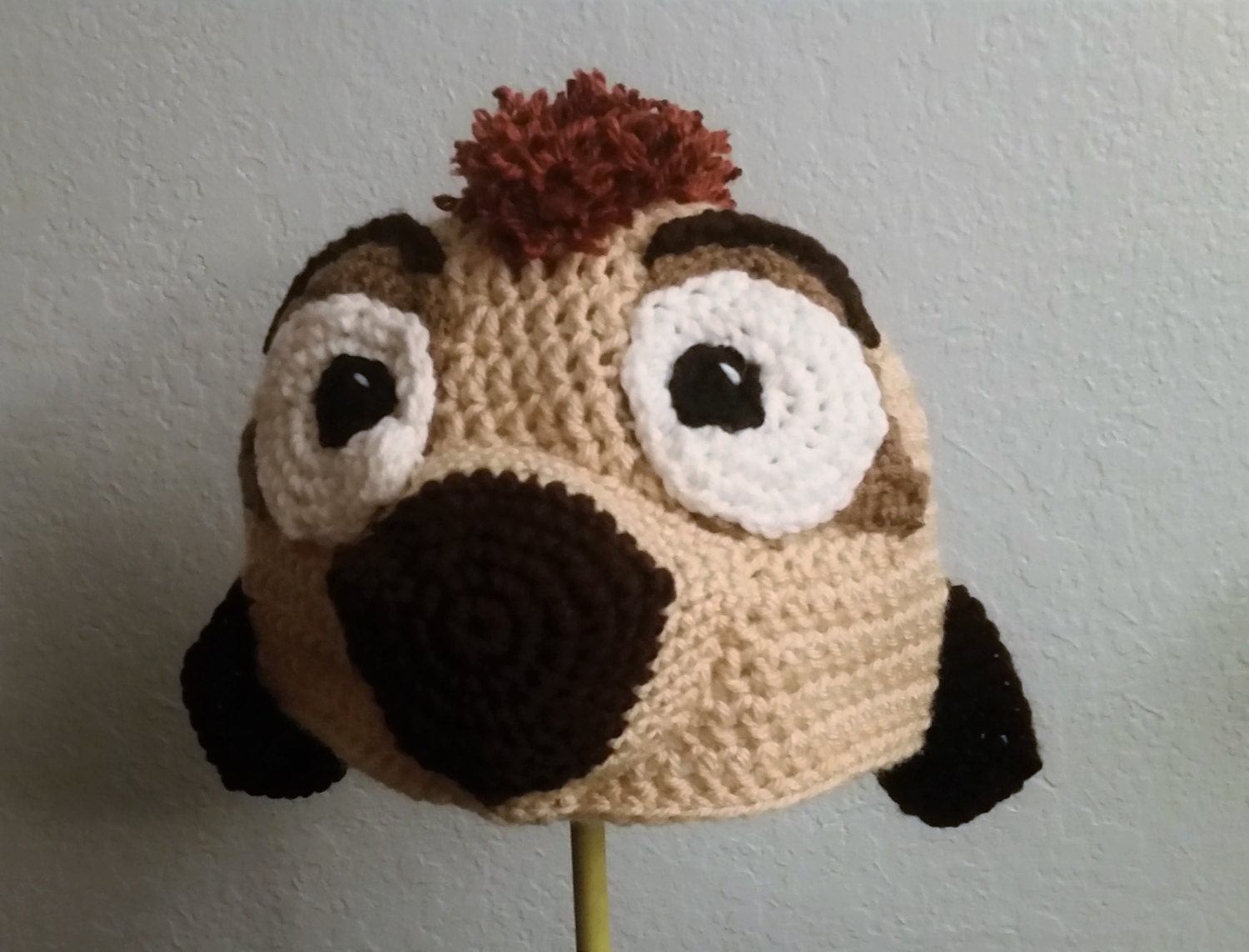 Crochet Timon the Meerkat Hat Cartoon Costume Hat Lion
