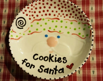 Santa claus plate | Etsy