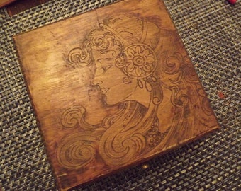 Pyrography box | Etsy