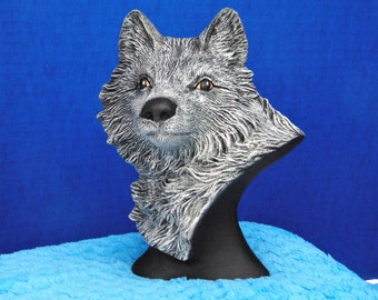Ceramic wolf head | Etsy