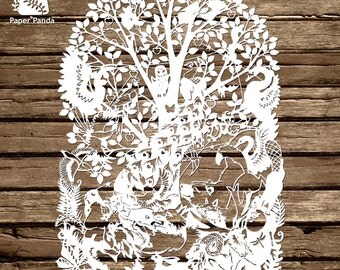 Papercut template | Etsy