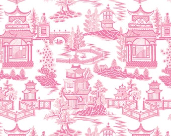 Asian toile fabric | Etsy