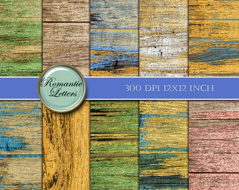Wood digital paper pack digital wood background by RomanticLetters