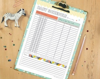 Baby schedule | Etsy