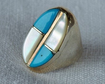 Zuni mens ring | Etsy