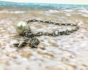 Sea shell bracelet | Etsy