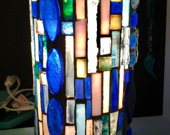 Mosaic table lamp | Etsy