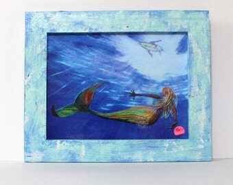 Mermaid photo frame | Etsy