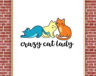 Crazy cat lady | Etsy