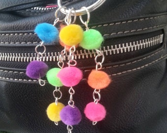 Pompom keychain | Etsy