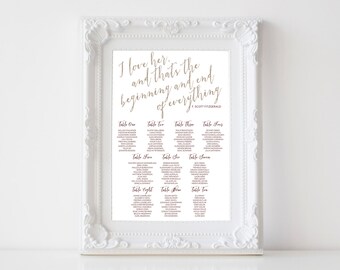 Wedding table plan | Etsy