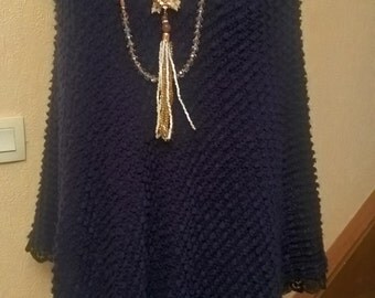 Navy blue cape coat | Etsy