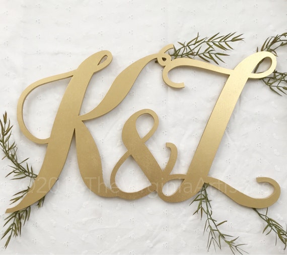 Large Two Initials Monogram Sign. Event Sign. Wedding