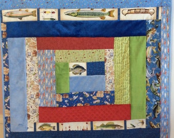 Fishing quilt | Etsy