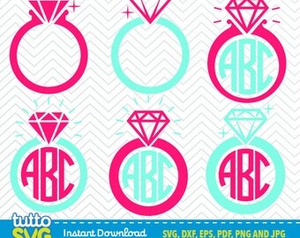 Engagement ring svg | Etsy