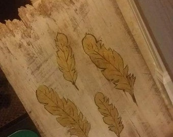 Unique feather wood sign related items | Etsy